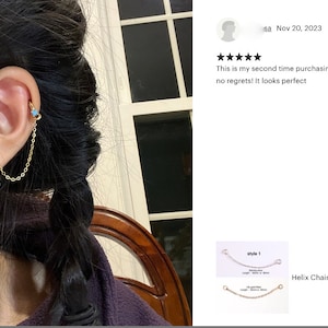 Sterling Silver Chain Earring Cuff – Gold Filled Chain Ear Jacket ...