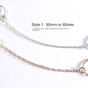 Sterling Silver Chain Earring Cuff – Gold Filled Chain Ear Jacket ...