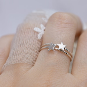 Sterling Silver Star Ring- Minimalistic Star Ring- Stackable Rings ...