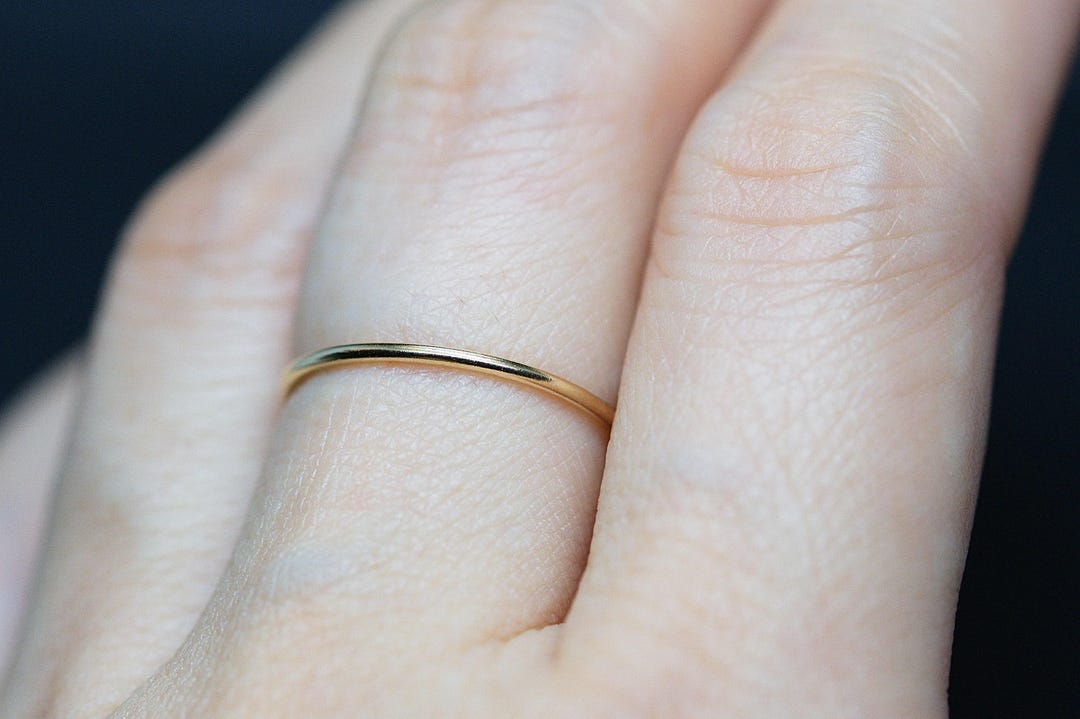 Dainty Stacking Ring Set- 14k Gold Filled or Sterling Silver Band Rings ...