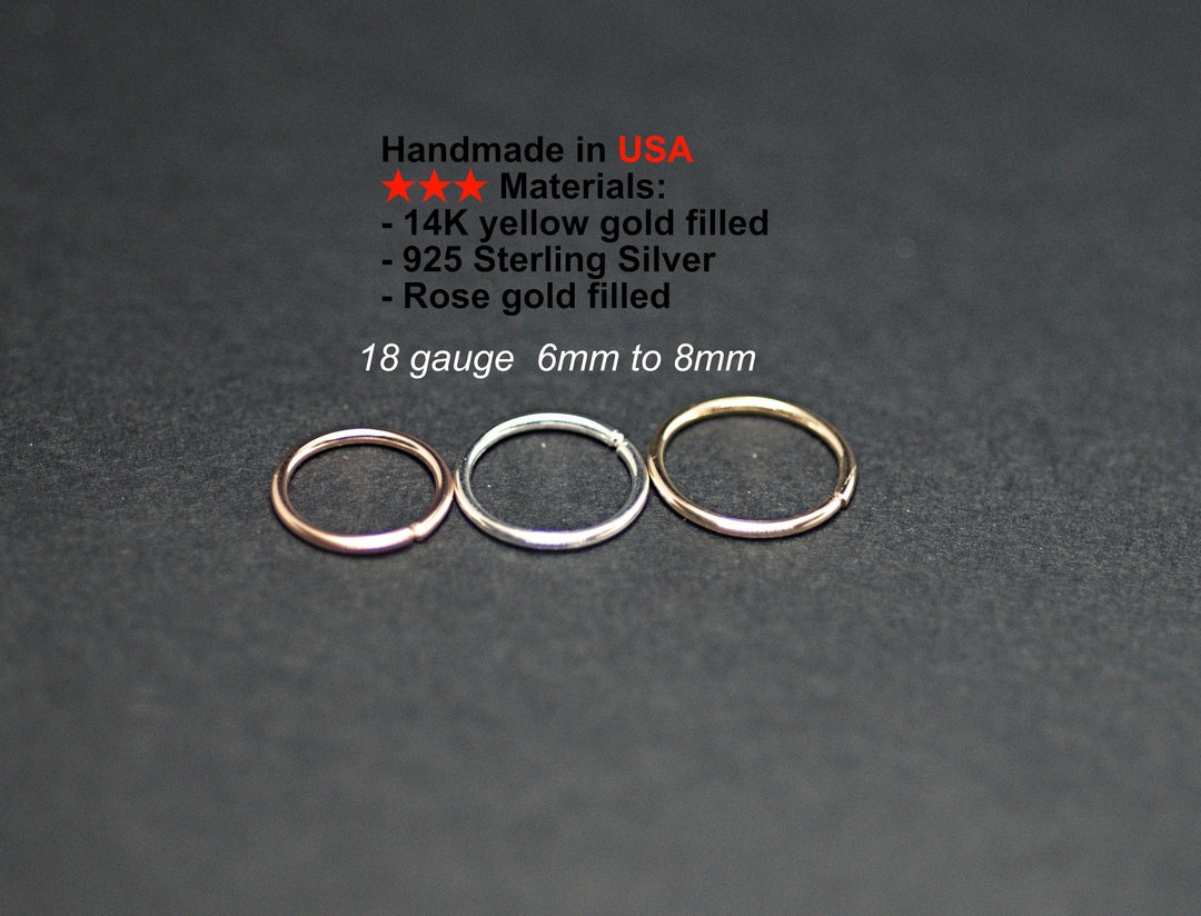 18 Gauge Gold Belly Ring or Silver Belly Ring - 14k Gold Filled Belly ...