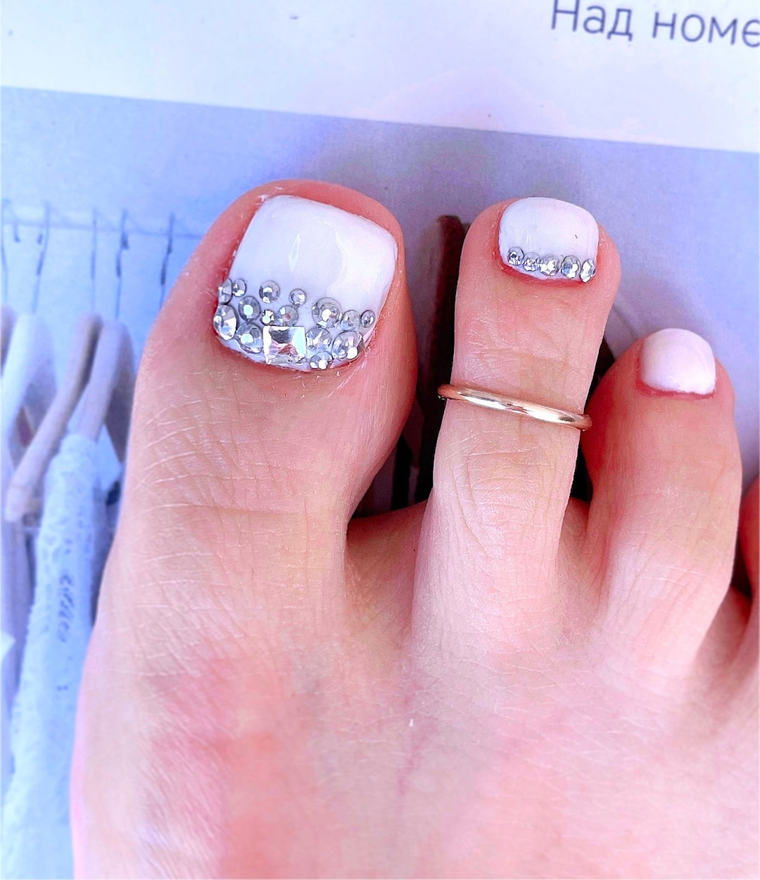 14k Gold Toe Ring Set. Toe Ring, Minimalist Jewelry, Polished Gold Toe ...