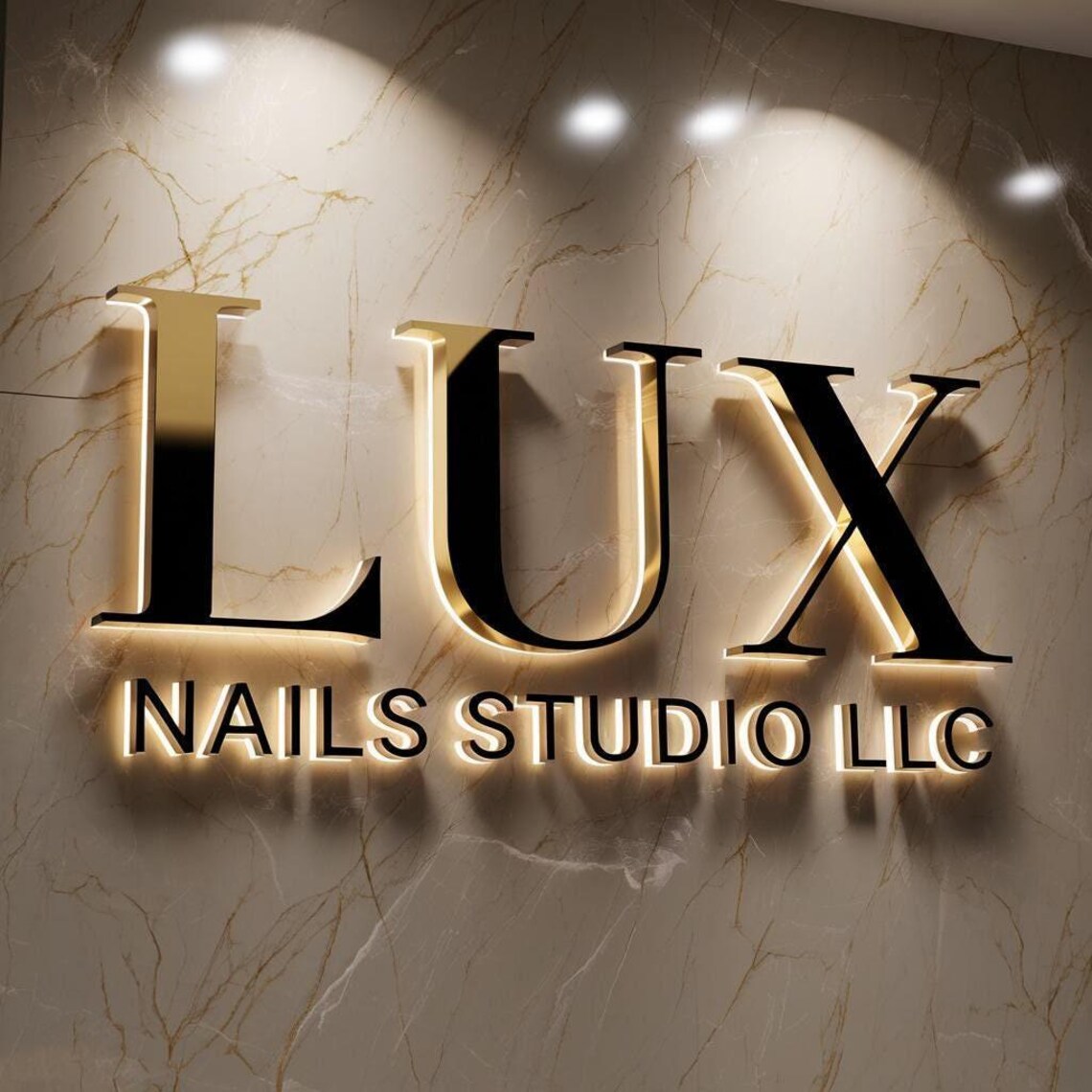 Custom Backlit Sign Backlit Business Sign Laser Cut Sign Metal Sign ...