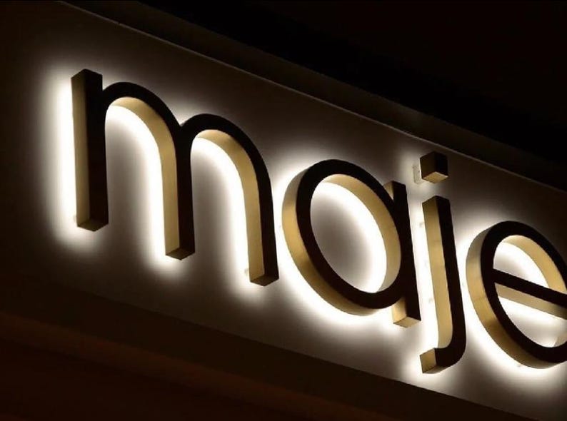 Custom Backlit Metal Storefront Sign, 3D Business Sign, Outdoor LED ...