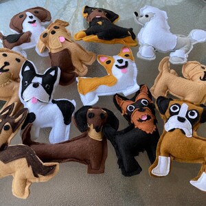 Felt Dogs/ 12 Different Dogs - Etsy