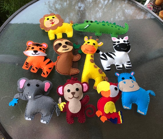 Felt animals/ 10 different animals | Etsy