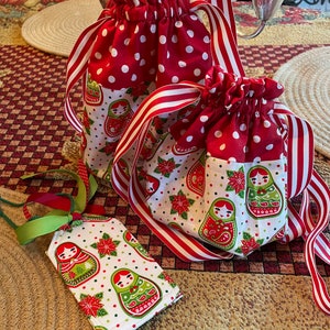 Two Drawstring Bags and One Luggage Tag - Etsy