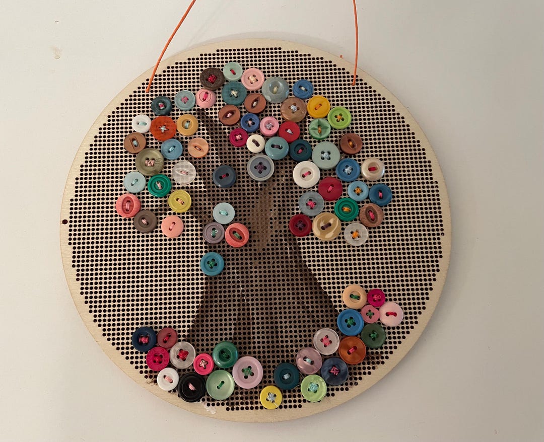 Tree Button Art - Etsy