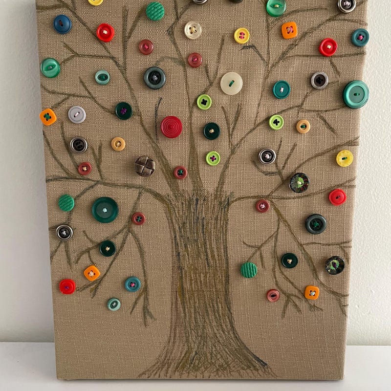 Button Tree Art - Etsy