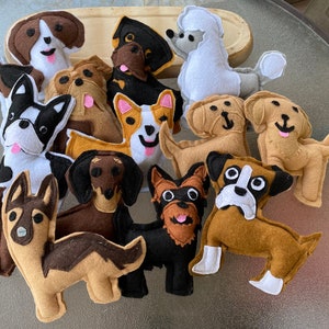 Felt Dogs/ 12 Different Dogs - Etsy
