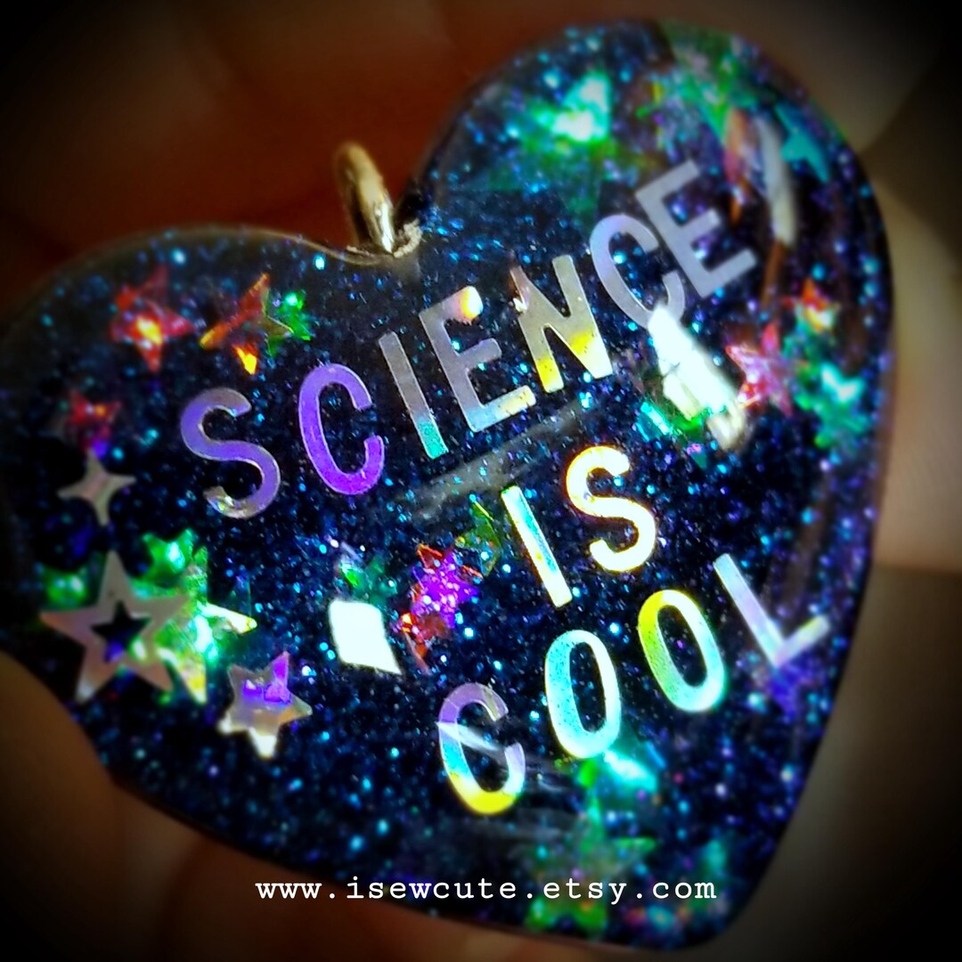 Science Teacher Gift, Science is Cool Necklace, Gift for Her, Blue ...