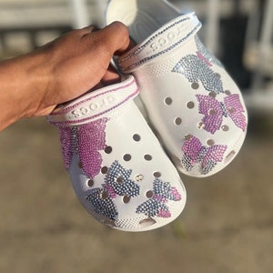 Rhinestone Butterfly Crocs, Custom Crocs - Etsy