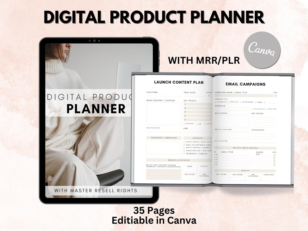 Digital Product Planner With Master Resell Rights, Small Business ...