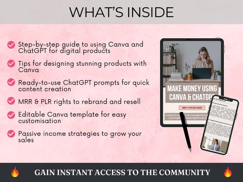 Canva & Chatgpt Digital Product Guide, Master Resell Rights (PDF) - Etsy UK