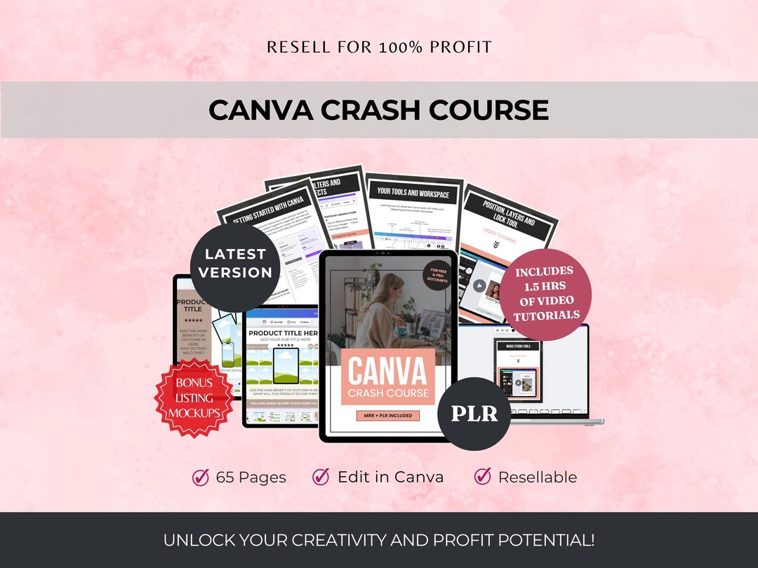 Canva Crash Course: MRR & PLR Resell Guide With Video (digital Download ...