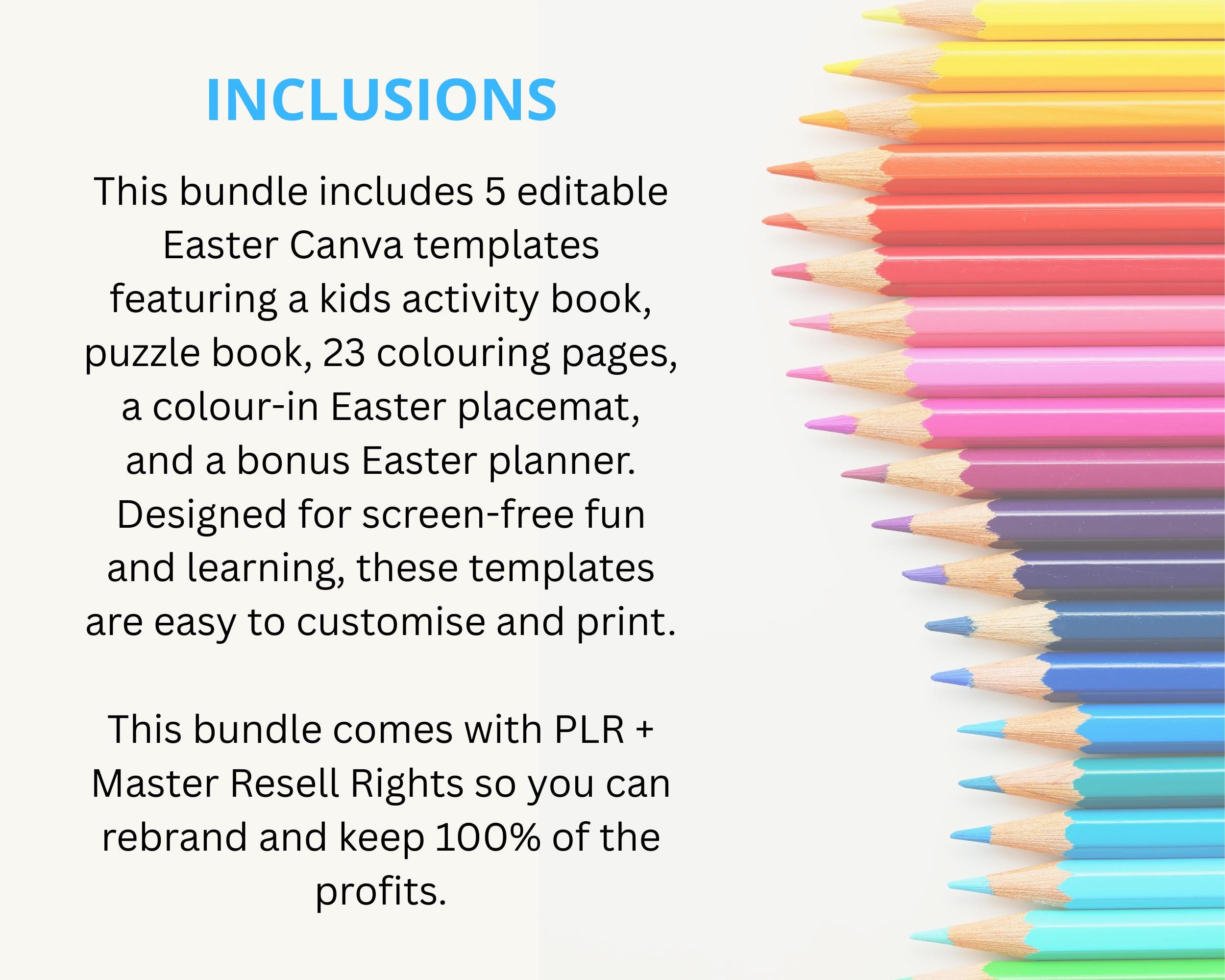 Easter Kids Activity Bundle | Printable Puzzle Book & Colouring Pages ...