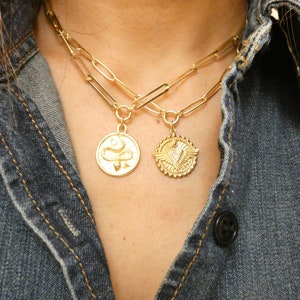 Paperclip Link Necklace, Layering Necklace, Chunky Necklace, Rectangle ...