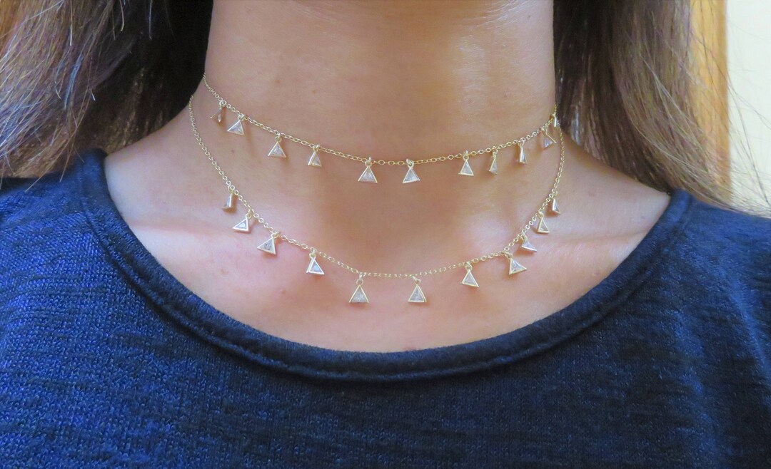 Shaker Choker, Gold Shaker Choker, Trillion Shaker Choker, Trillion ...