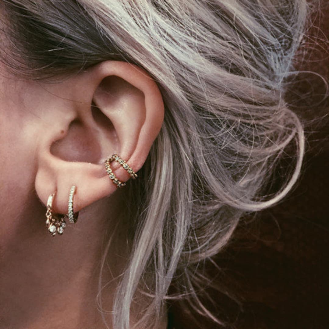 Mini Hoops, Hoops, Helix, Cartilage Hoop, Shaker Huggies, Shaker Hoops ...