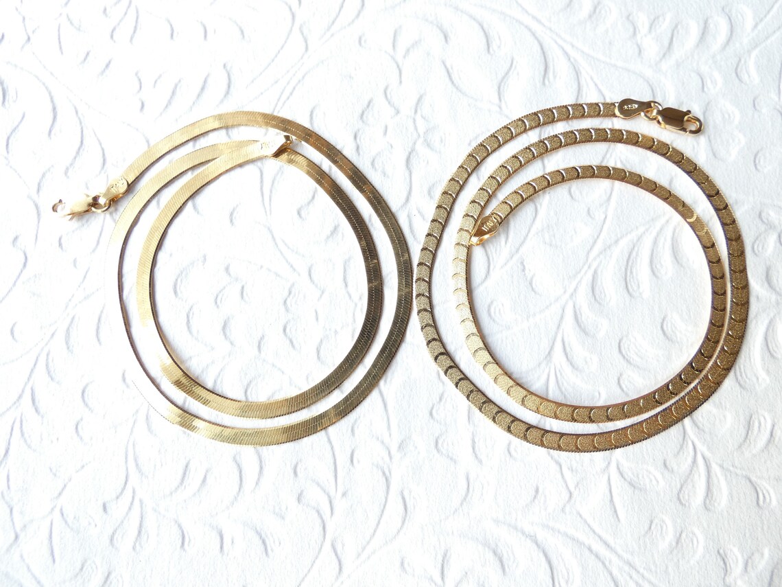 Herringbone Chain, Herringbone Necklace, Double Sided Herringbone Chain ...
