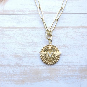 Paperclip Link Necklace, Layering Necklace, Chunky Necklace, Rectangle ...