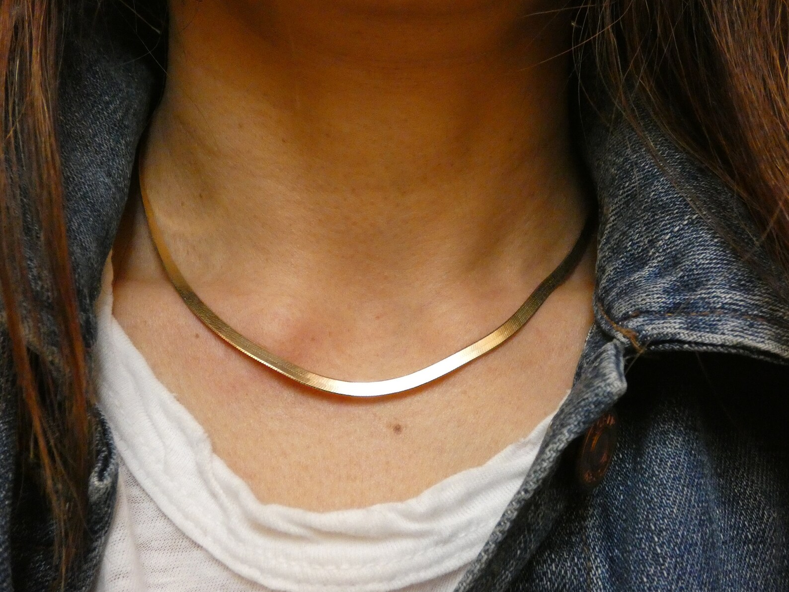 Herringbone Chain, Herringbone Necklace, Double Sided Herringbone Chain ...