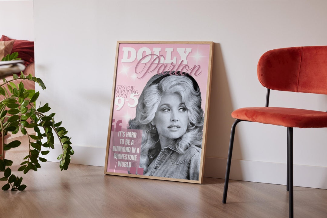 Dolly Parton Print, Dolly Parton Music Wall Art, Retro Country, in ...
