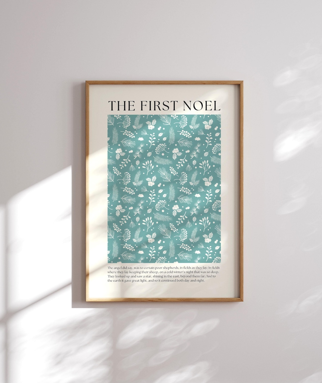 Physical Print, the First Noel, Christmas Carol Wall Art, Classic ...