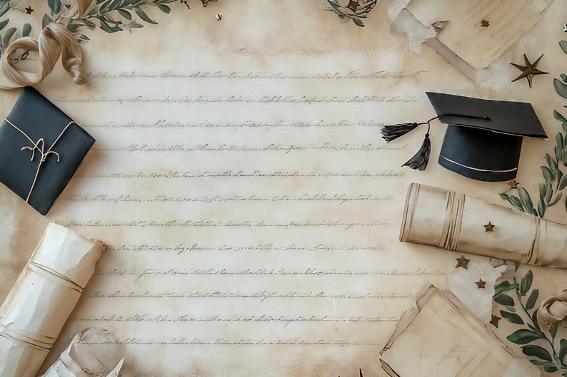 Graduation Scrapbook Paper: Printable Memory Keepsake (digital Download ...