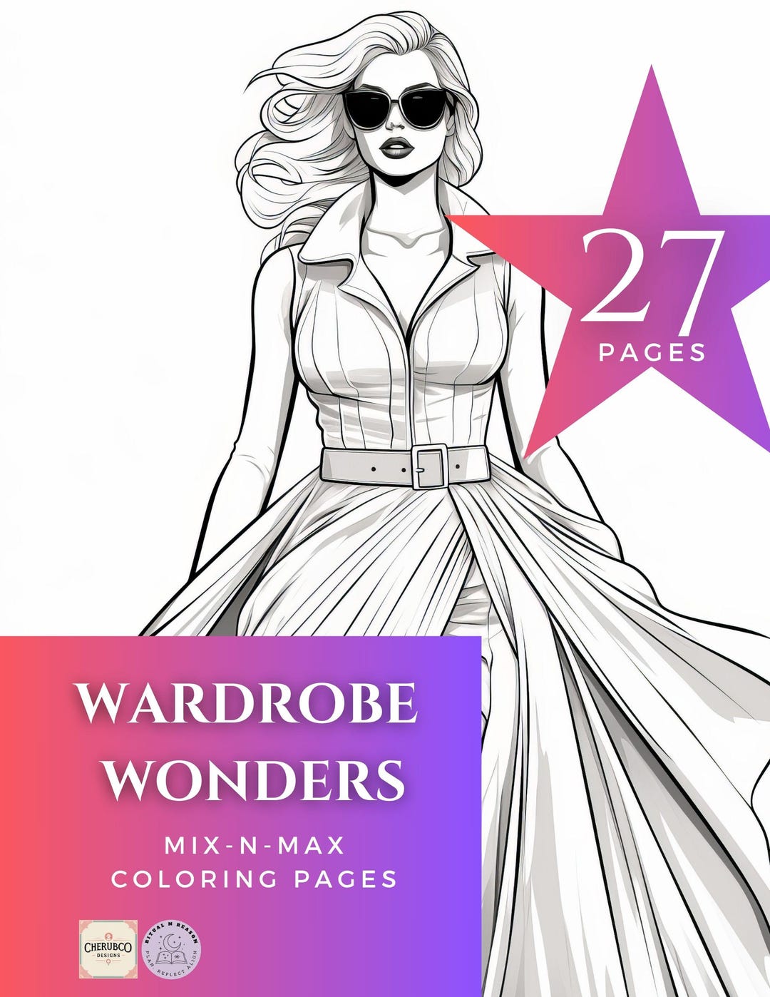 Wardrobe Wonders Coloring Book (digital Download) - Etsy