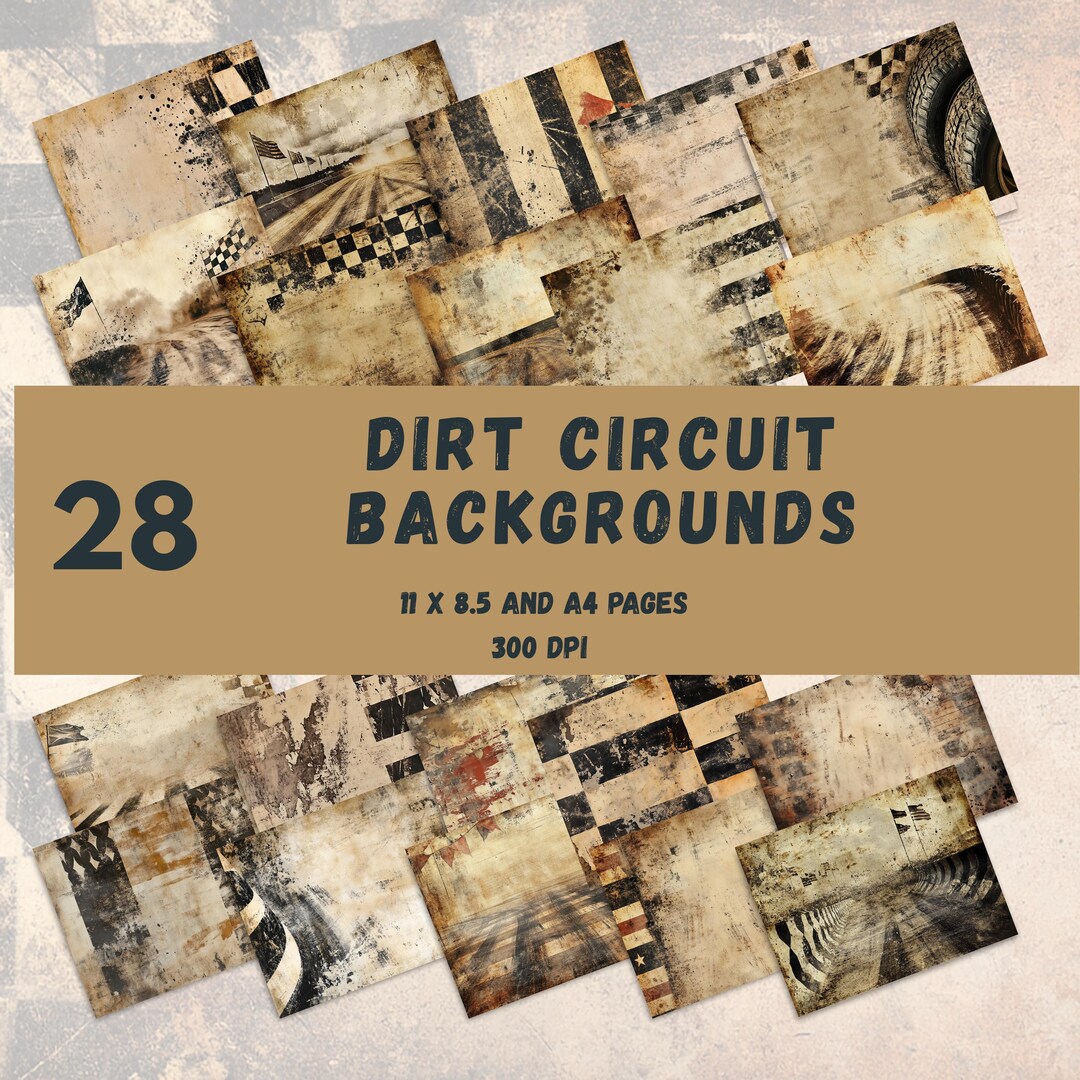 Race Car Backdrop: Dirt Circuit Backgrounds (digital Download) - Etsy