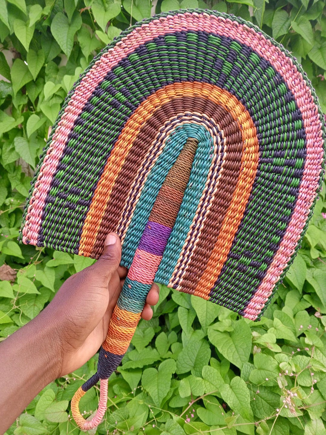 Colorful Straw Hand Fan| Woven Summer Fan| Hanging Straw Fans| Wedding ...