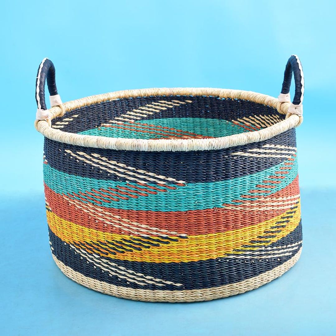 New Edition Short Laundry Basket| Straw Tub With Handles| Bedroom Floor ...