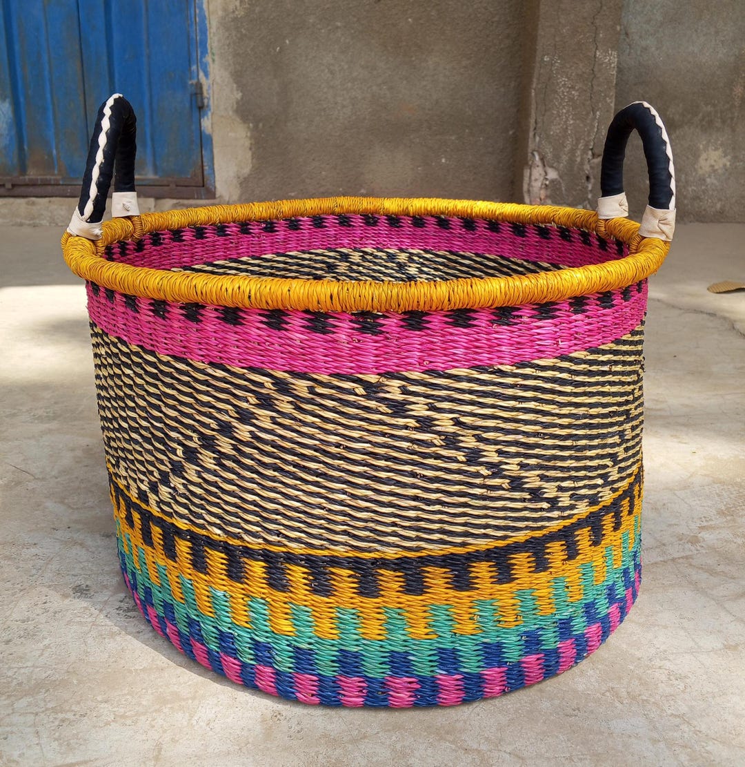 Short Straw Tub| Bedroom Mini Hamper| Wicker Clothes Storage Basket - Etsy