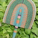 Handwoven Hand Fan Wall Mount Decor Fans Colorful Wicker Hand Fan Woven ...