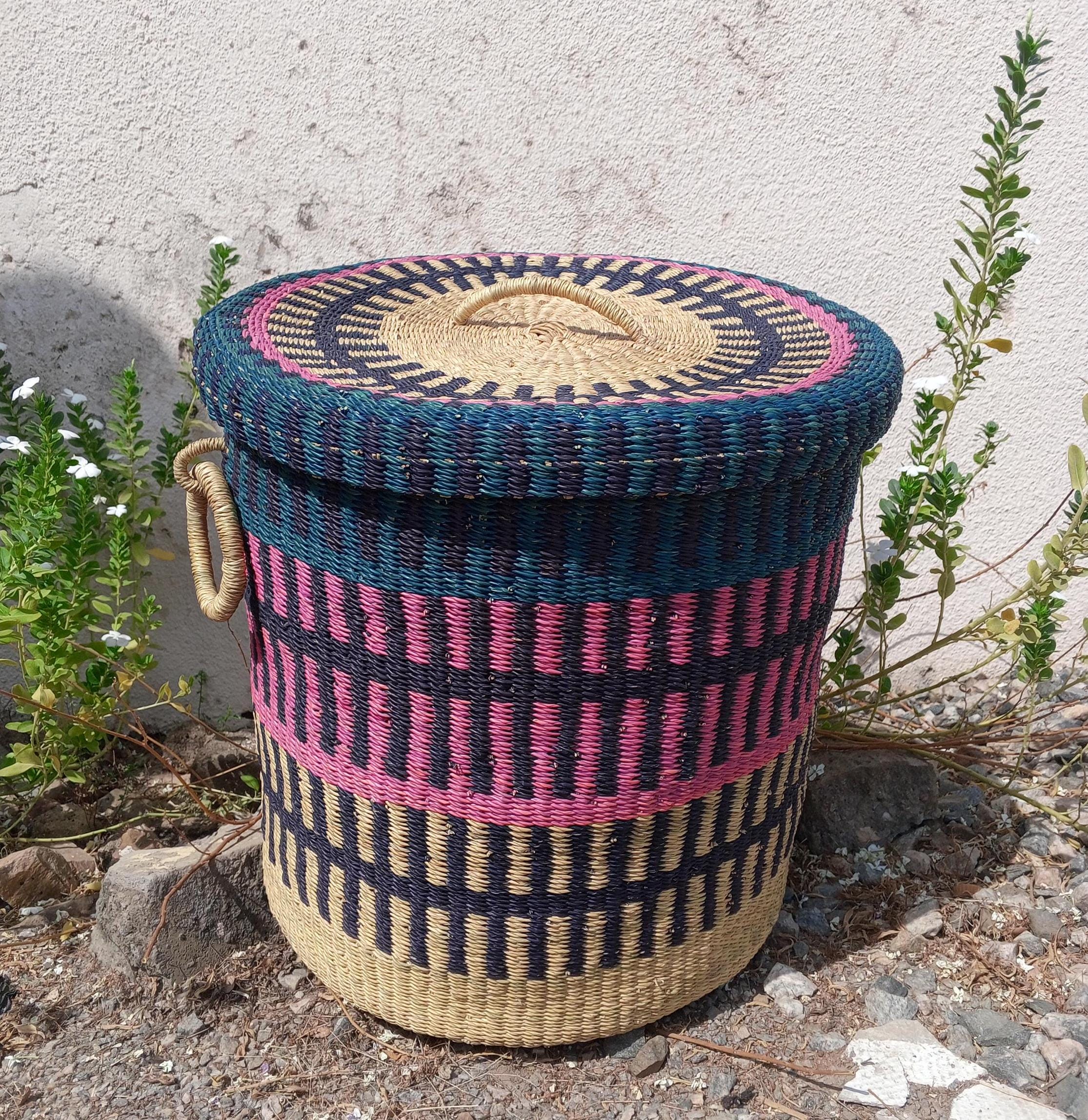 Wicker Laundry Basket With Lid| Large Storage Basket| Small Cloth ...