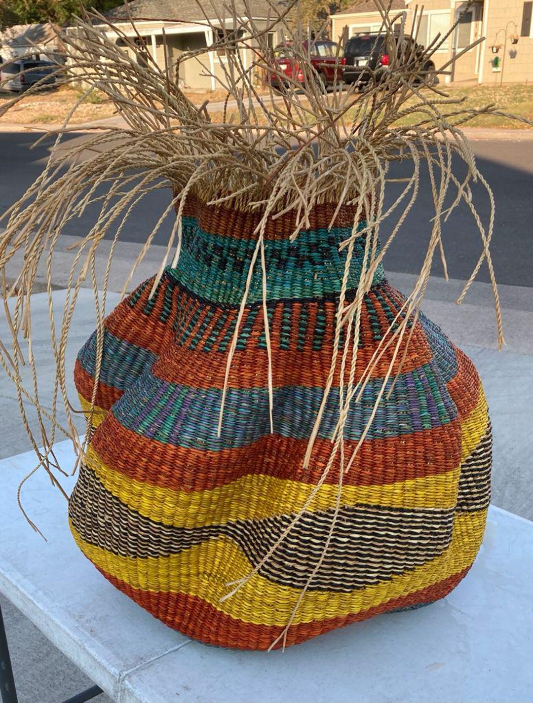Bolga Basket for Decoration| Basabasa Basket| Wicker Design Basket| Big ...