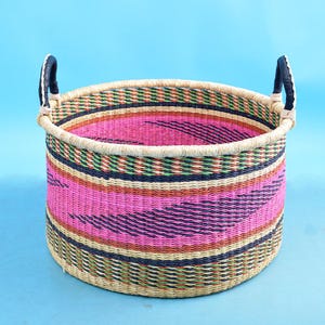 Straw Tub Basket With Handles| Laundry Basket| Clothes Storage Basket ...