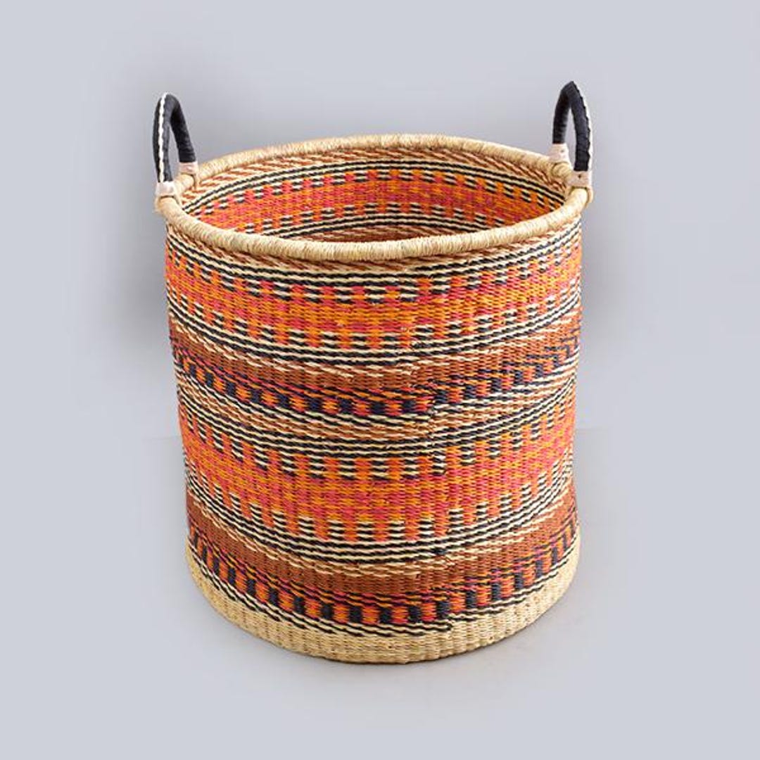 Large Straw Tub With Handle| Clothes Storage Organizer| Laundry Basket ...