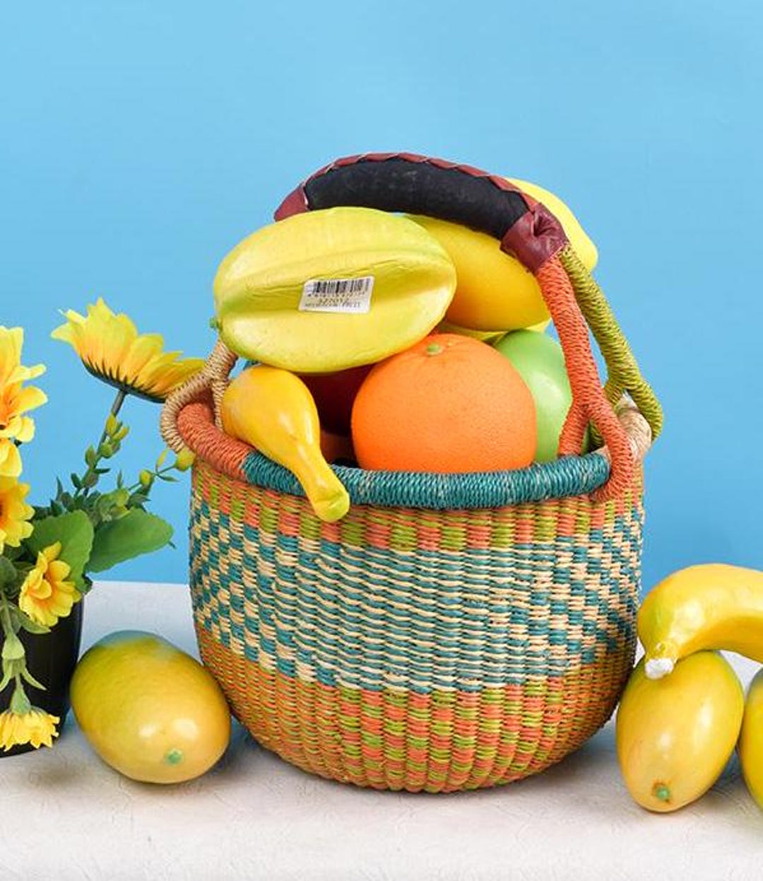 Small Storage Basket| Small Gift Basket for Kids| Straw Market Basket ...