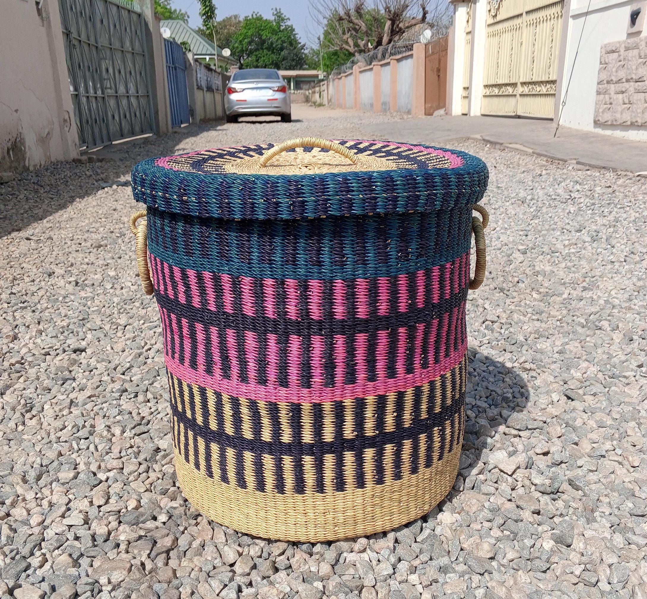 Wicker Laundry Basket With Lid| Large Storage Basket| Small Cloth ...