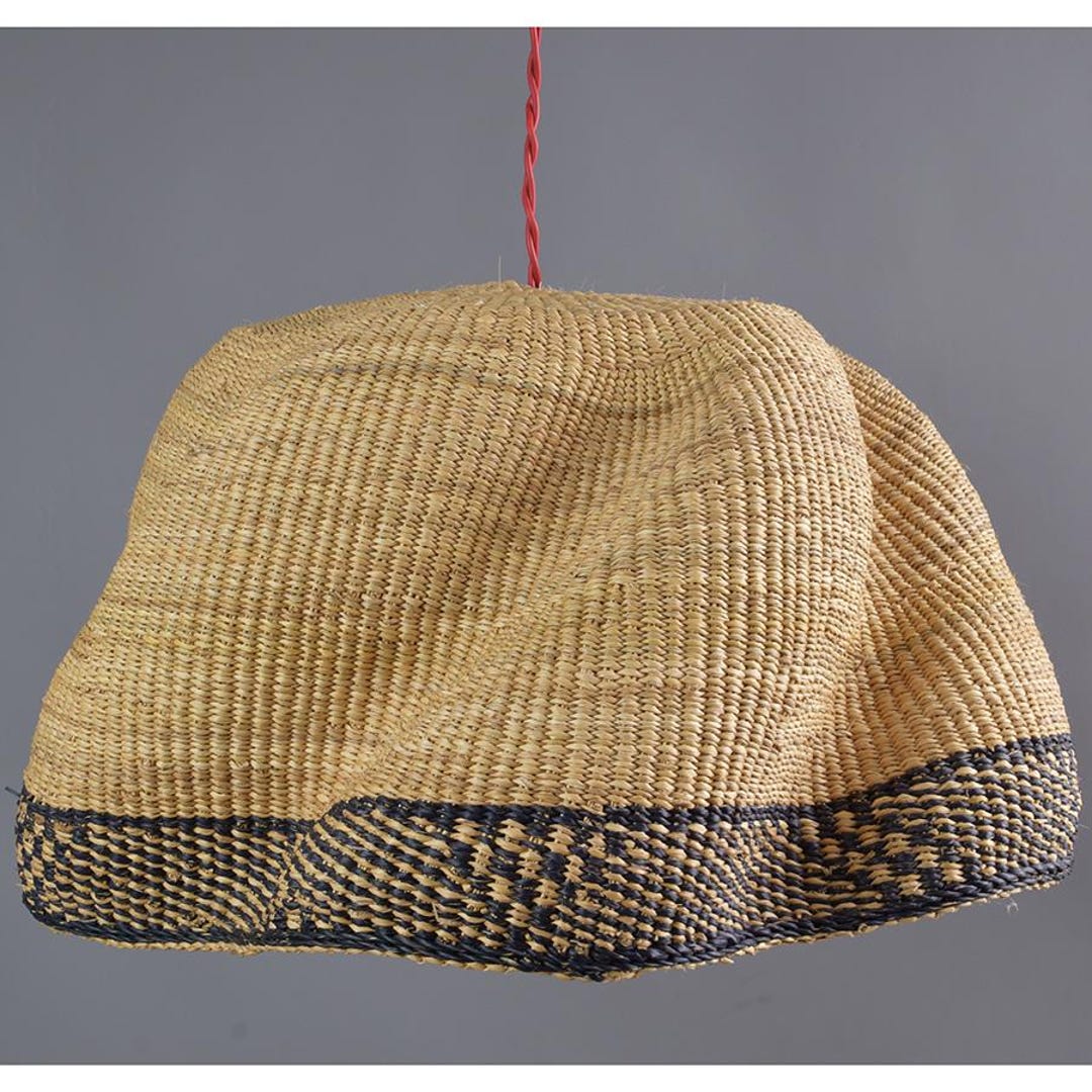 Straw Ceiling Lampshade| Bolga Straw Lampshade| Hanging Lightshade ...