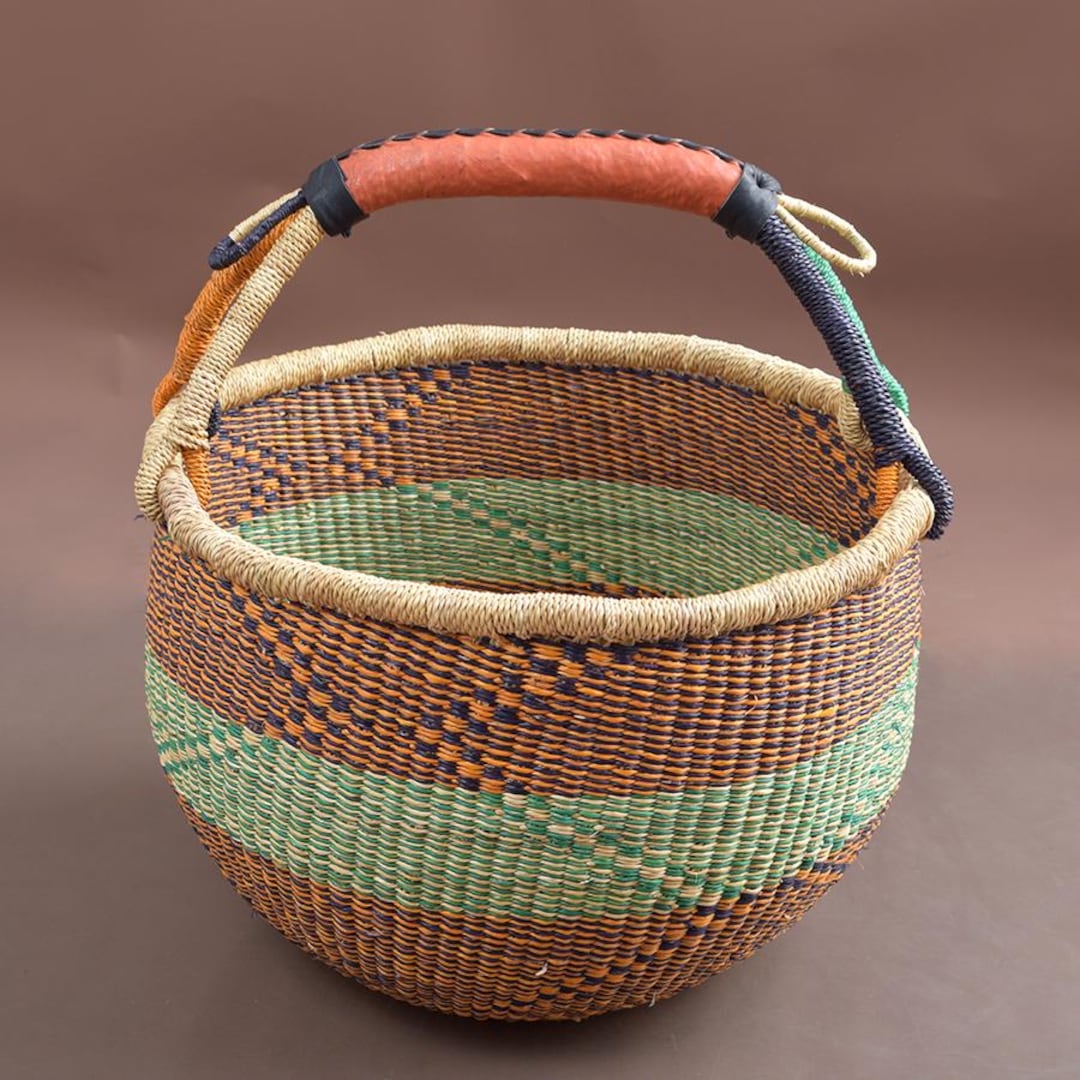Mini Market Basket| Handwoven Shopping Basket| Colored-straw Beach ...