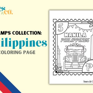 Coloring Page Stamps Collection: Philippines by Hues&co. Digital ...