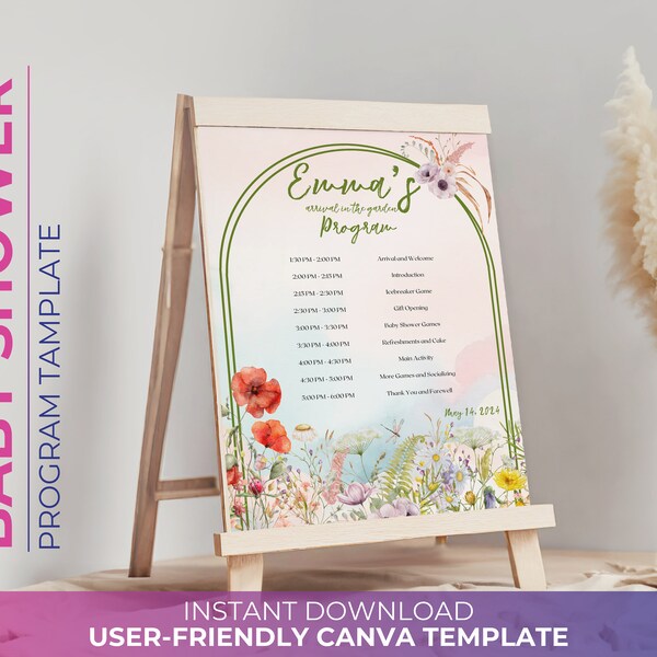 Baby Shower Program - Etsy