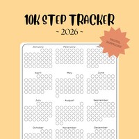 Weekly Step Tracker Printable Template, Step Log, Walking Journal ...