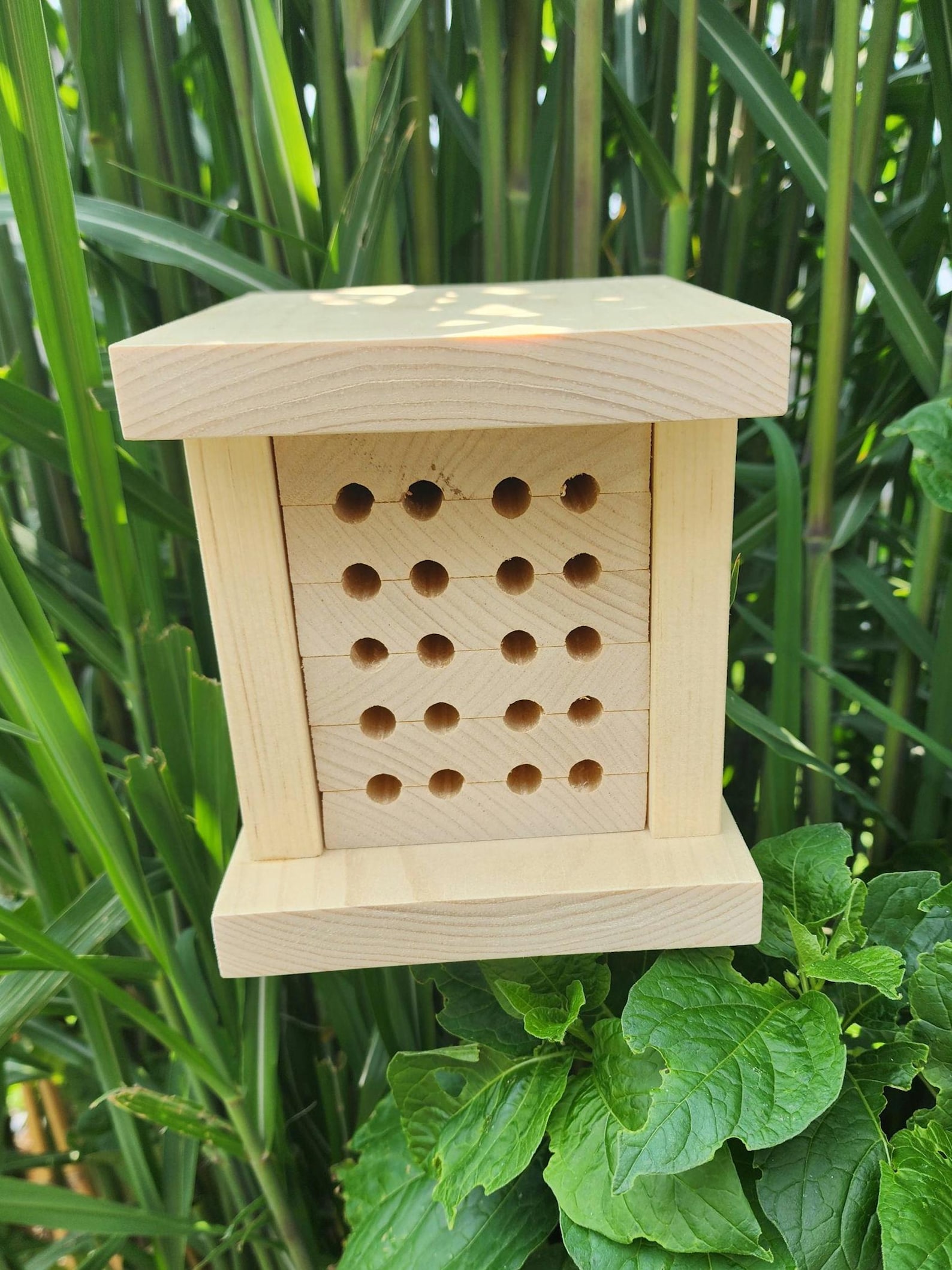 Handmade Wooden Solitary Mason Bee and Pollinator House for Gardens - Etsy