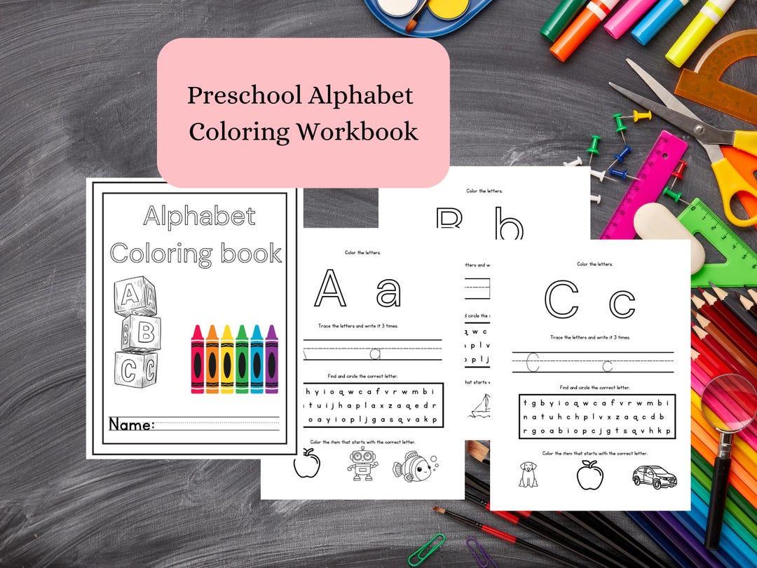 Preschool Coloring Alphabet Printable Preschool Homeschool Learning ...