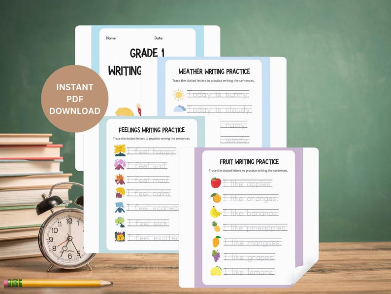 1st Grade Writing Practice Workbook Feelings Writing Practice First ...