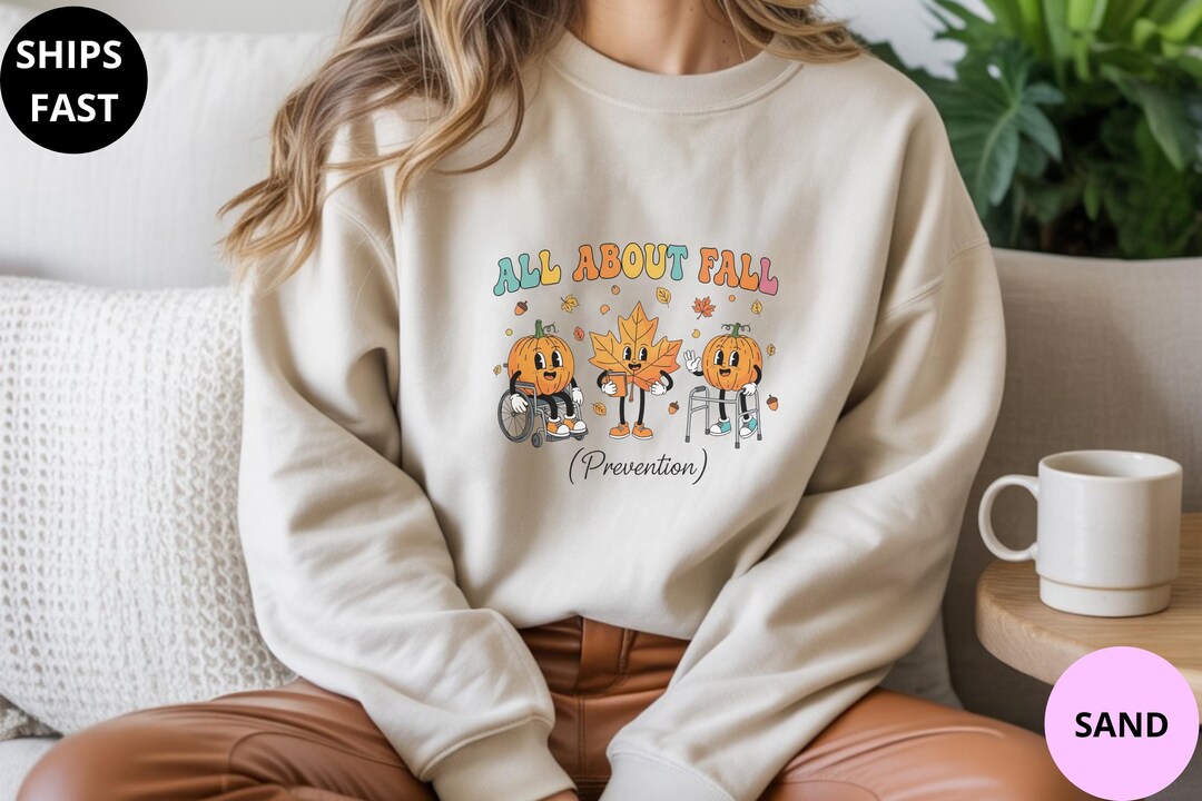 All About Fall Prevention - Unisex Heavy Blend™ Crewneck, Sizes S-3XL ...
